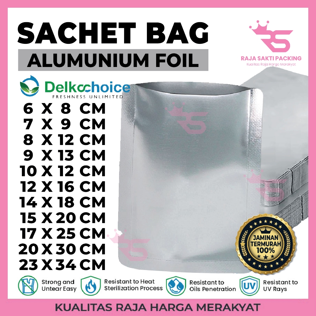 Jual Plastik Kemasan Sachet Full Alumunium Foil Saset kopi dan Snack ...