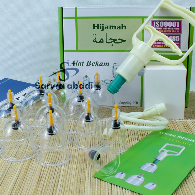 Jual Kop Angin isi 12 Hijamah Alat Bekam Set isi 12 Kop Murah Kualitas ...