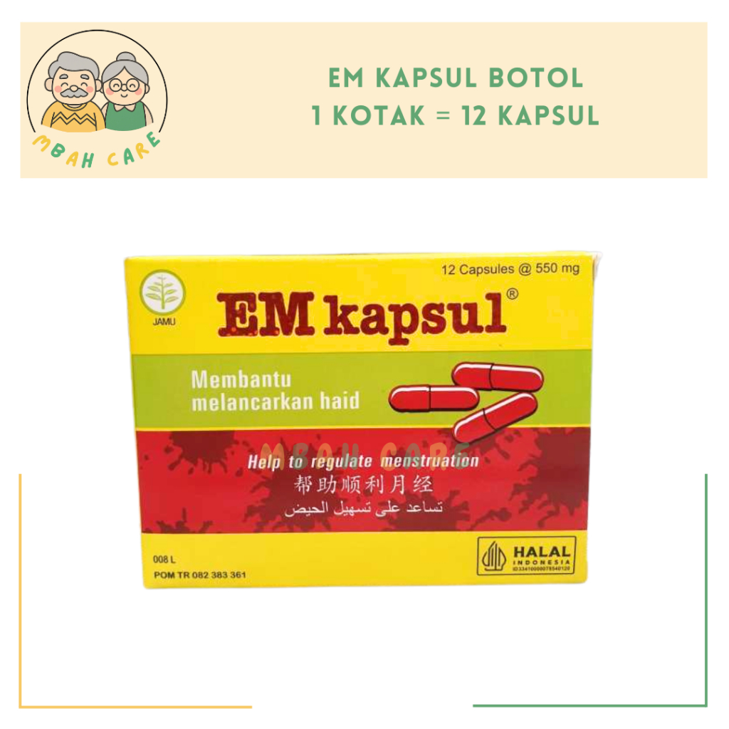 Jual EM KAPSUL | 1 KOTAK ISI 12 KAPSUL | Shopee Indonesia