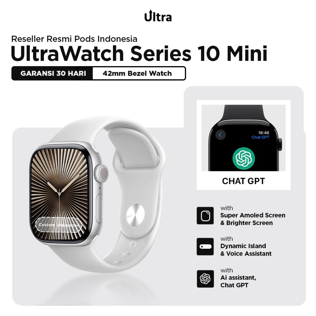 Jual [ALL NEW] UltraWatch Series 10 Mini Bluetooth Smartwatch Amoled ...