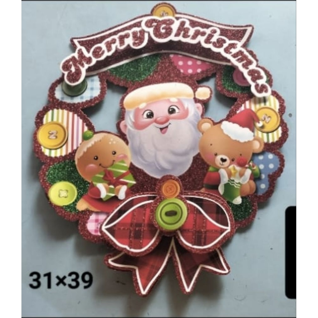 Jual HIASAN DEKORASI DINDING GANTUNG SANTA CLAUS NATAL CHRISTMAS TREE ...