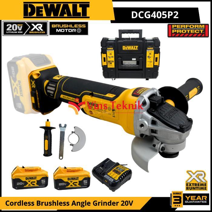 Jual DEWALT DCG405P2 DCG405 Mesin Gerinda Baterai Cordless Brushless ...