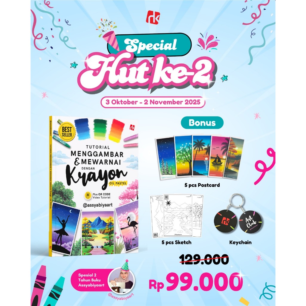 Jual Buku Tutorial Menggambar & Mewarnai Dengan Krayon Oil Pastel ...