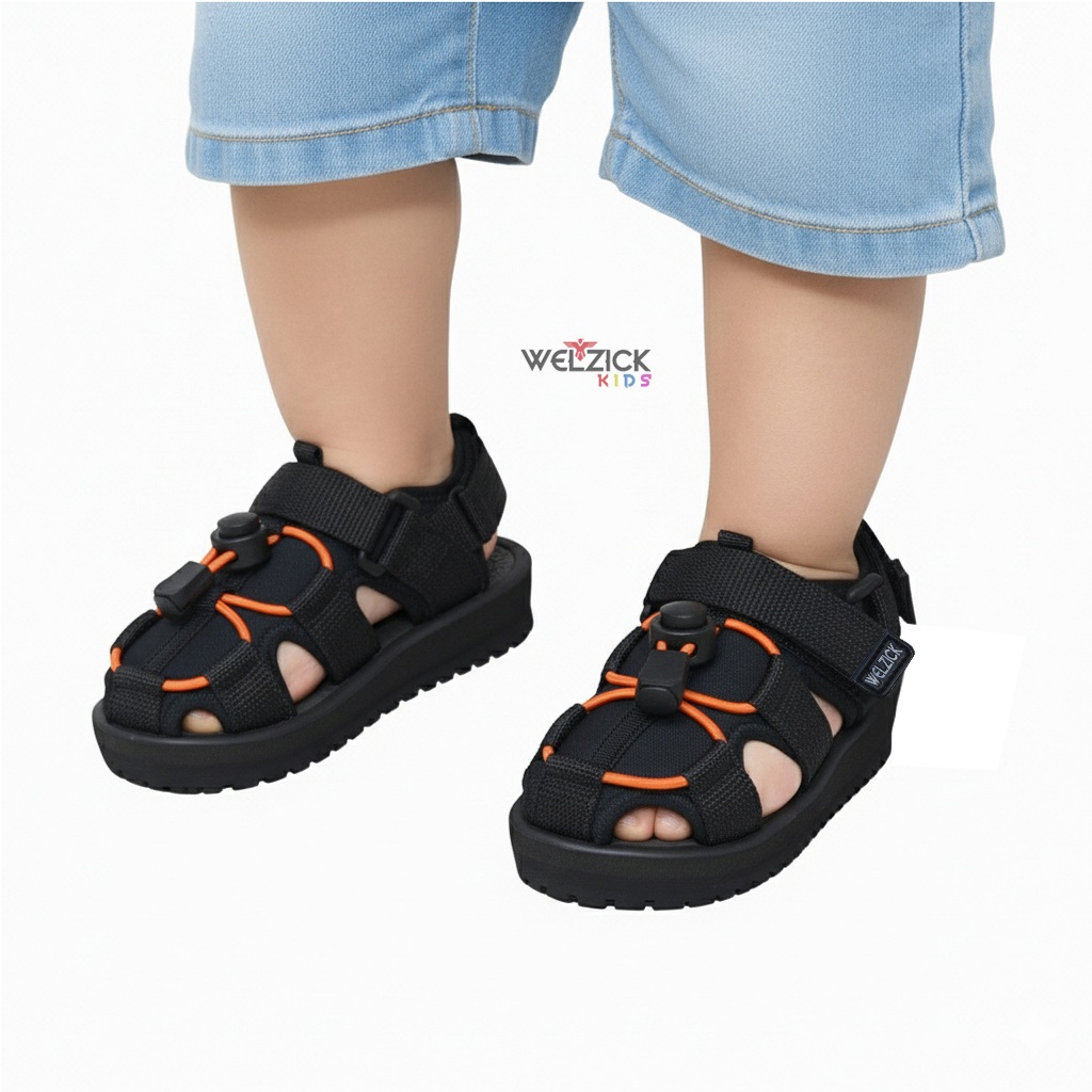 Jual Welzick - Elbrus Kids Black Sandal Gunung Anak Bayi Laki-Laki ...
