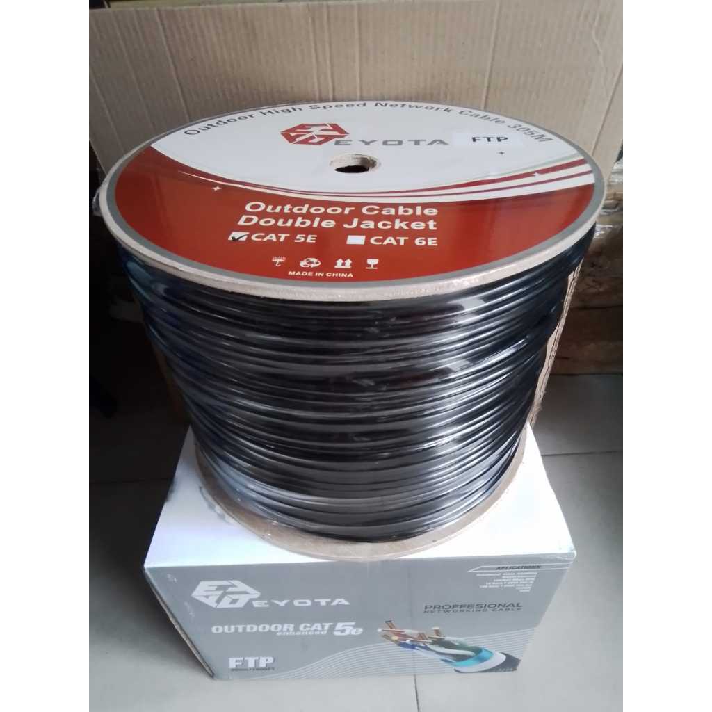 Jual EYOTA KABEL LAN FTP CAT 5E / FTP CAT 6E 300 METER ( OUTDOOR ...