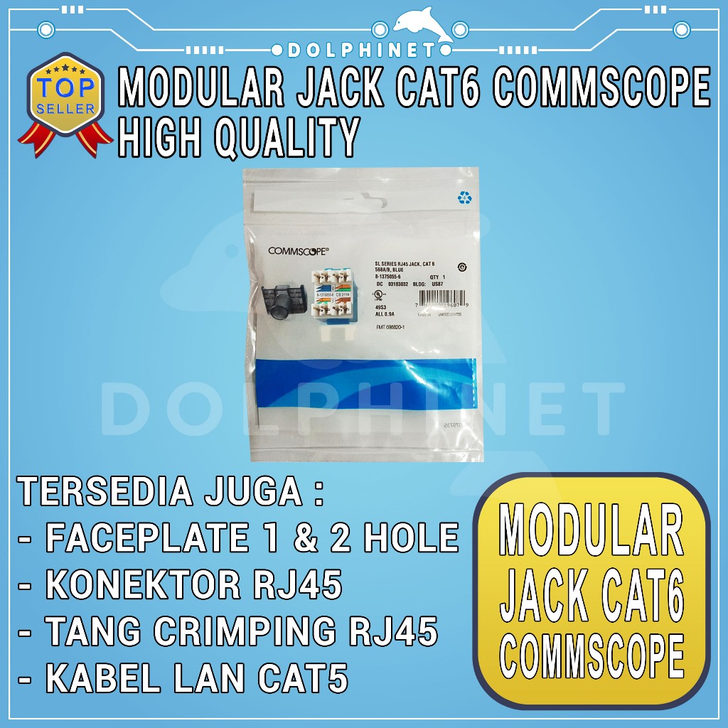 Jual Modular Jack RJ45 Cat 6 Commscope / Modular Rj45 Cat6 / Modular ...