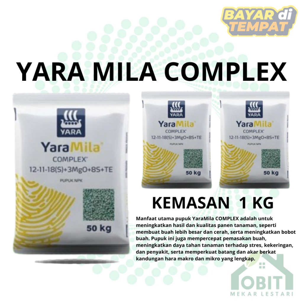 Jual Pupuk Yara Mila COMPLEX 1kg Original Pabrik / Yaramila Complex ...
