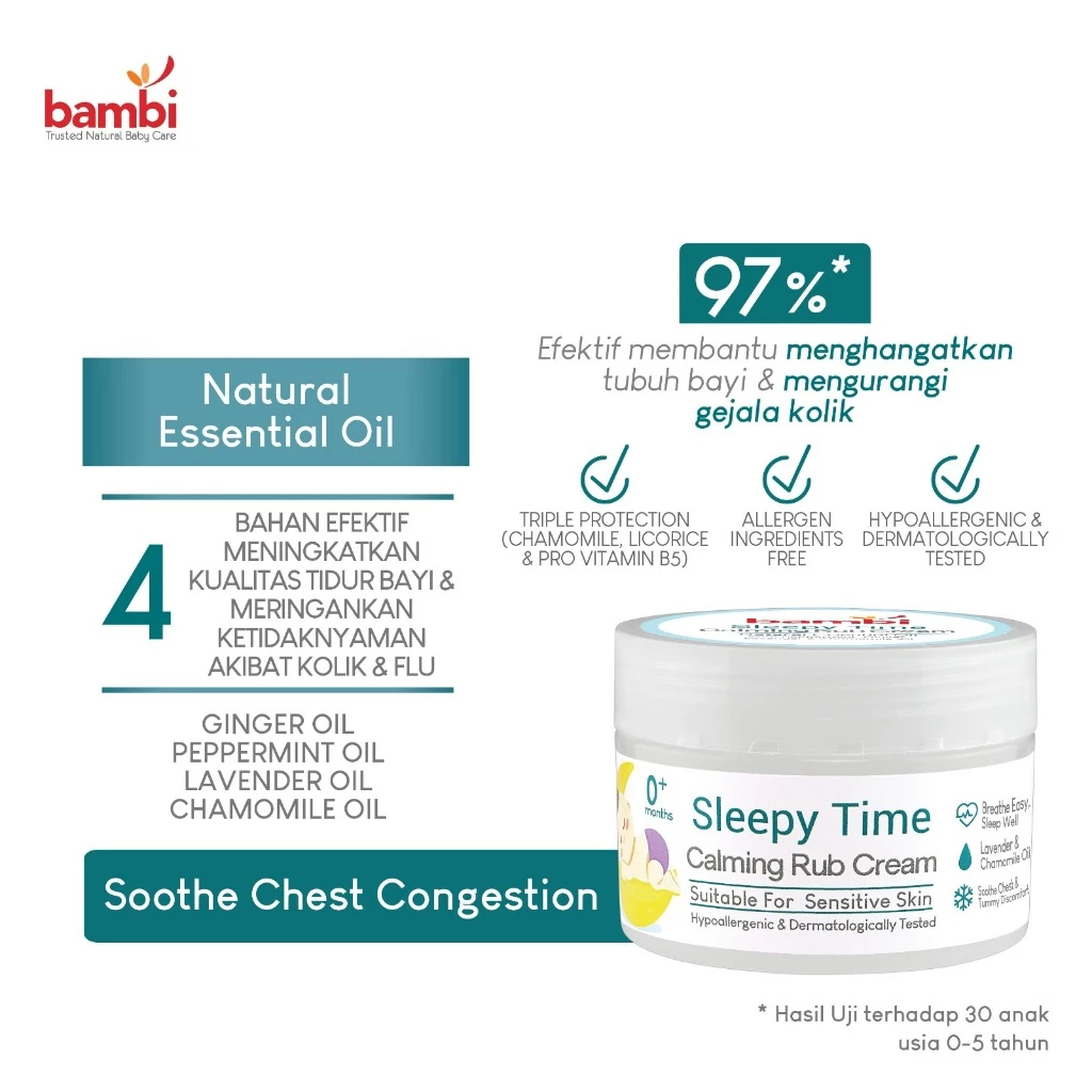 Jual Bambi Baby Sleepy Time Calming Rub Cream 40gr | Shopee Indonesia