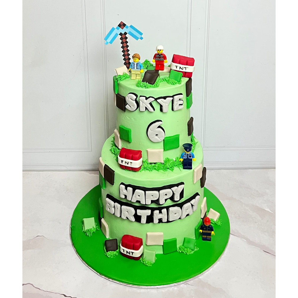 Jual Kue Ulang Tahun Minecraft / Cake Ultah Minecraft | Shopee Indonesia