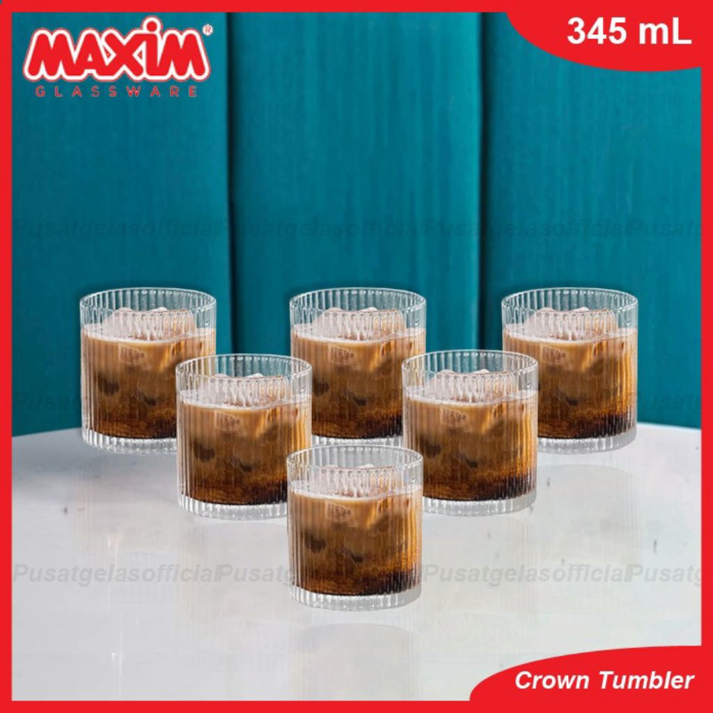 Jual 1 SET 6 PCS Gelas MAXIM Crown/Gelas Matcha Latte/Gelas Coffee ...