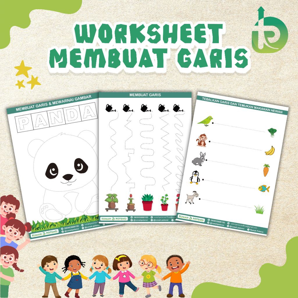 Jual WORKSHEET Kreasi Anak 1 | Latihan Membuat Garis | Melatih Motorik ...