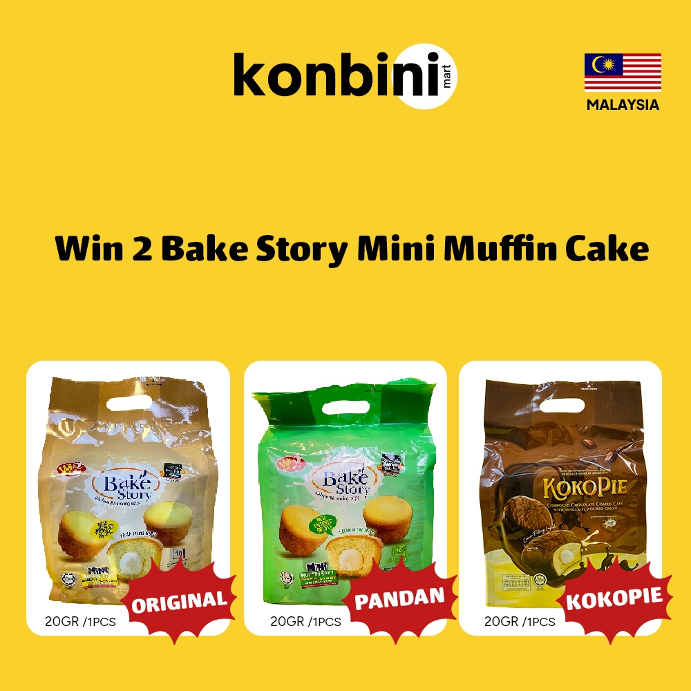 Jual KONBINI MALAYSIA - Win2 Bake Story Mini Muffin Cake Original 20gr ...