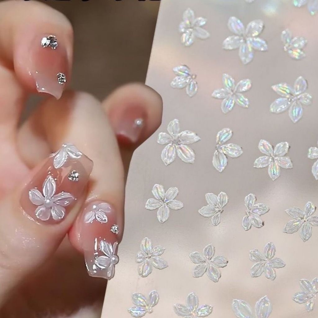 Jual BeautyByNov - Sticker Kuku Nail Art Motif Bunga Flower 5D Timbul ...