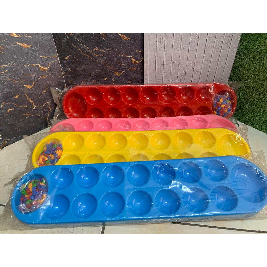Jual LIV - Congklak Mainan Tradisional / Klasik Dakon Warna Plastik 14 ...