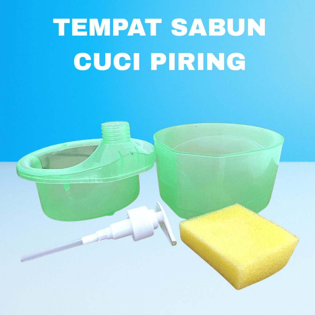 Jual Tempat Sabun 2in1 Soap Pump Botol Cuci Piring Bulat 1000ml / Wadah ...