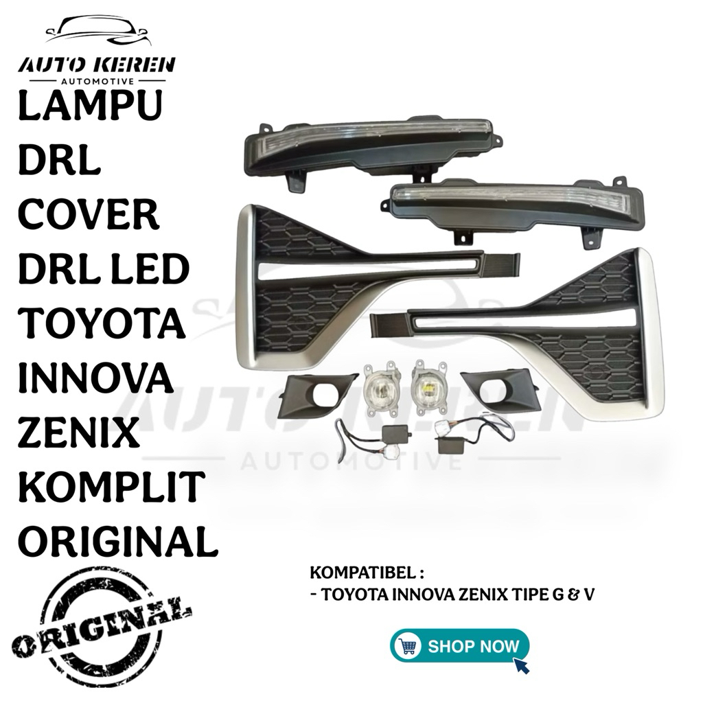 Jual LAMPU DRL COVER DRL LED INNOVA ZENIX KOMPLIT ORIGINAL | Shopee ...