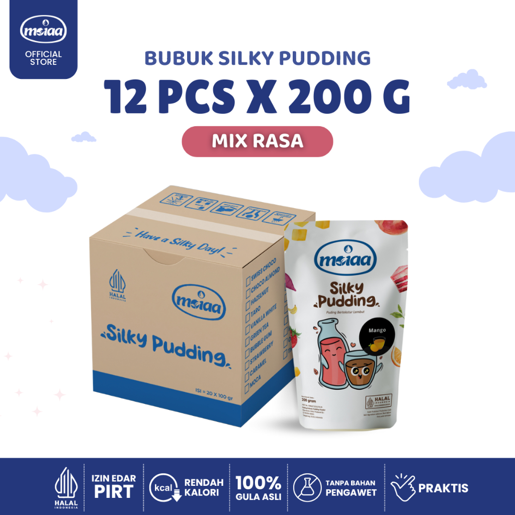 Jual MOIAA - Box Mix Rasa 200gr - Silky Pudding MOIAA 200 gram | Shopee ...
