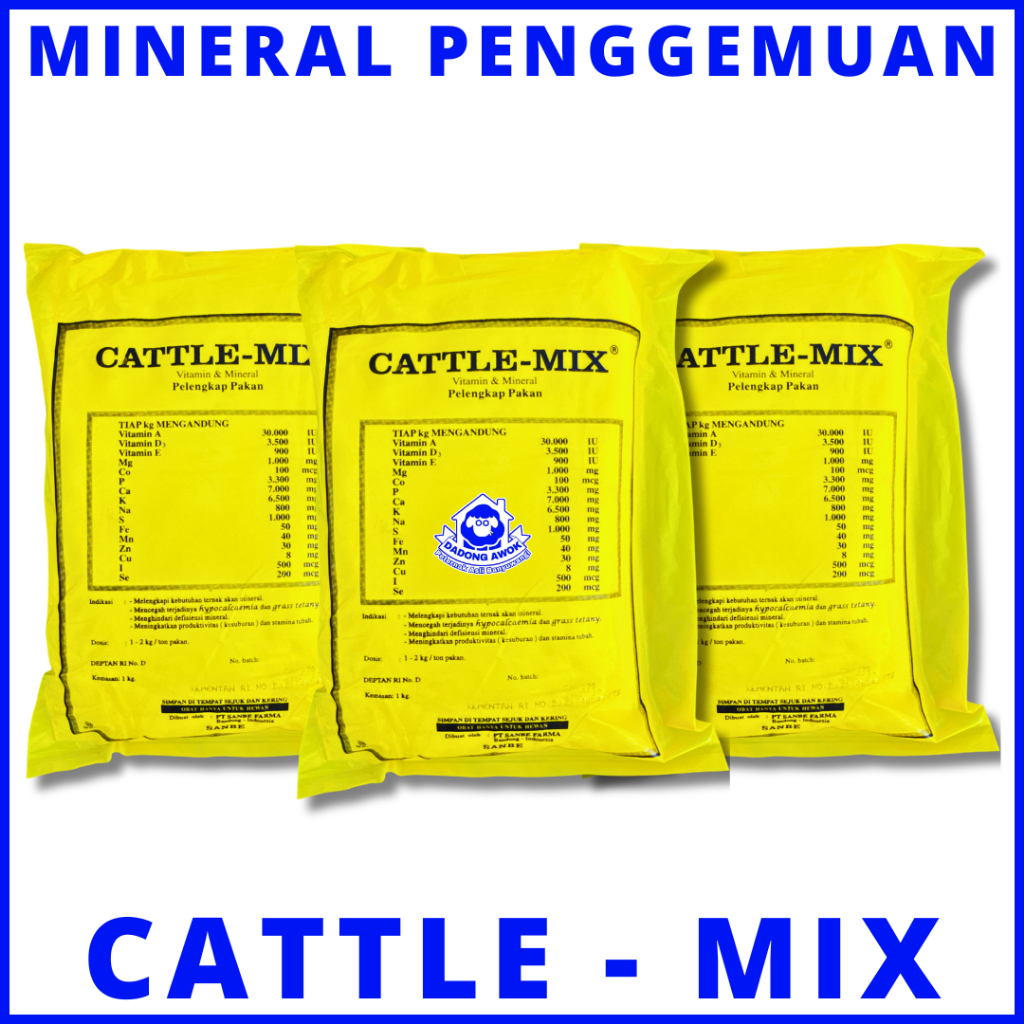 Jual Premix Cattle Mix 1kg Sanbe mineral calsium Penggemukan ternak ...