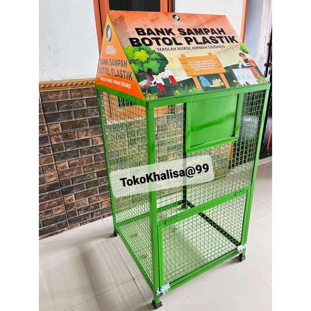 Jual TEMPAT SAMPAH BOTOL PLASTIK SIZE STANDAR 60×70×135cm | Shopee ...