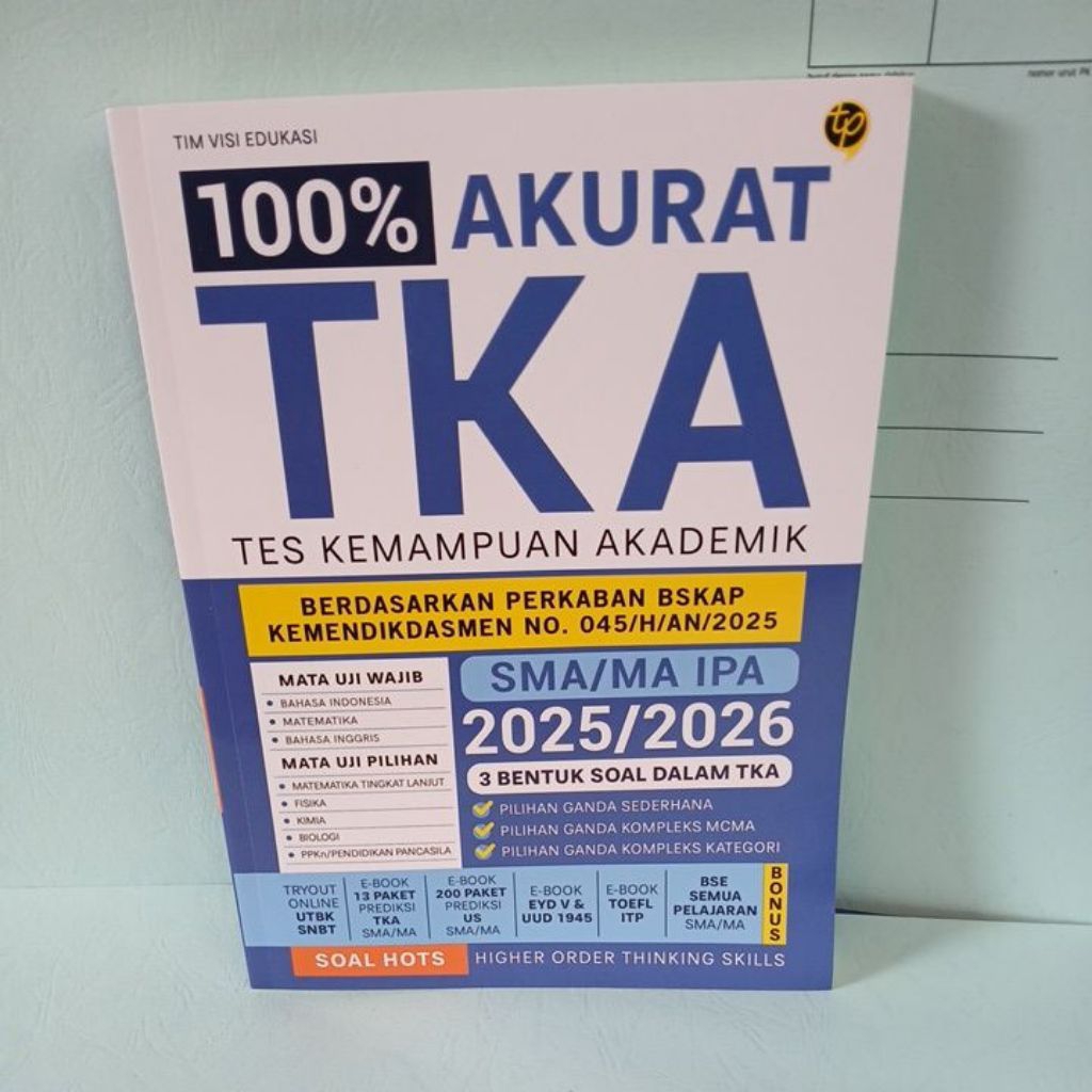 Jual Buku 100% Akurat TKA Tes Kemampuan Akademik SMA/MA IPA 2025/2026 ...