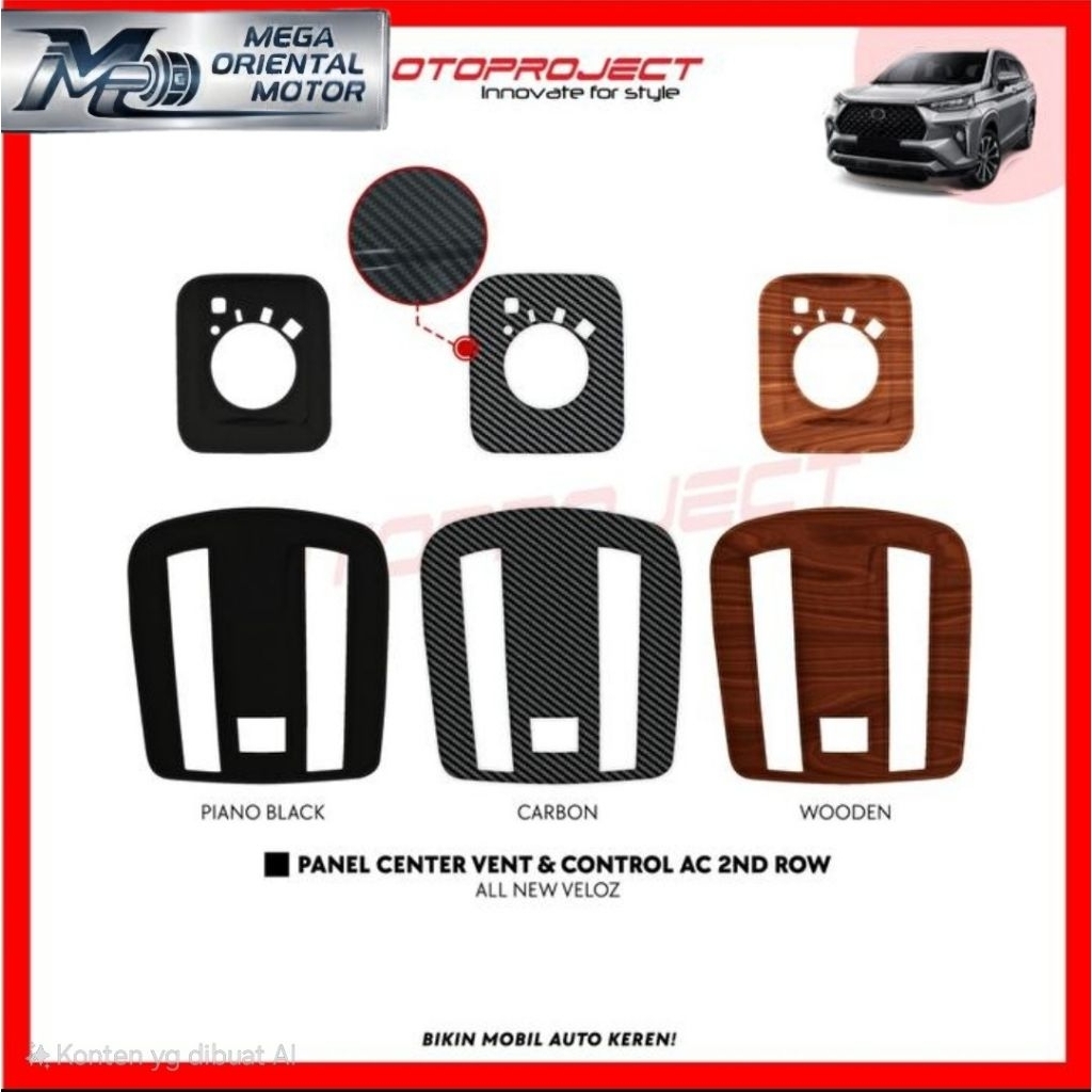 Jual Otoproject Panel Cover Center Air Vent Control AC 2 Row All New ...