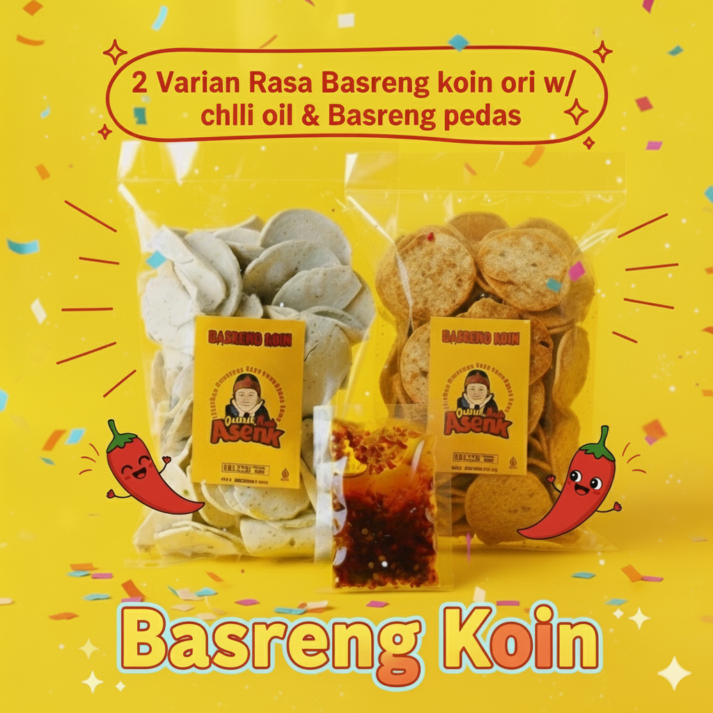 Jual Basreng Koin Rasa Original with chilli oil dan Rasa pedas | Shopee ...