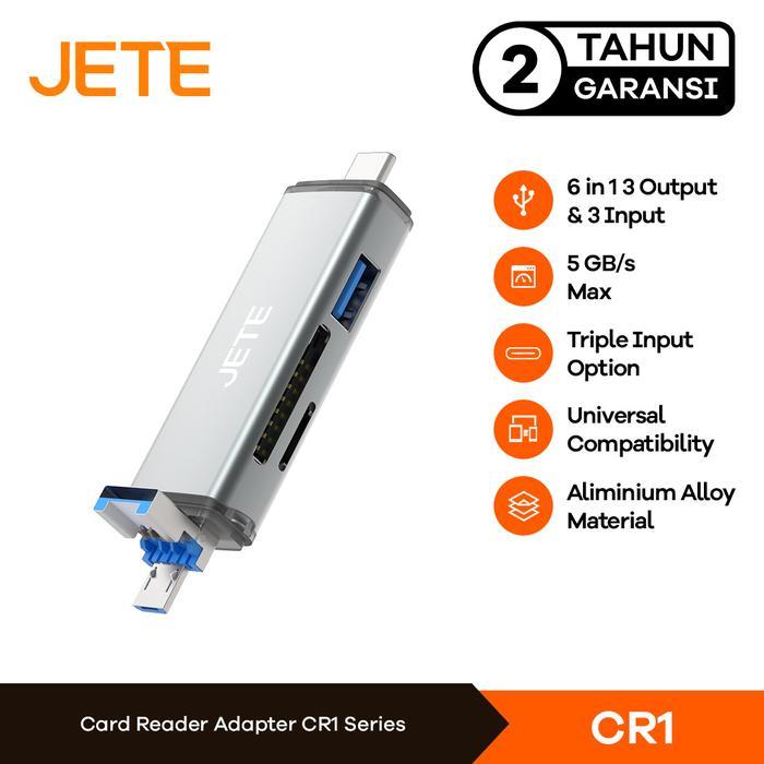 Jual JETE CR1 | Card Reader 6in1 Triple Output - Garansi 2 Tahun ...