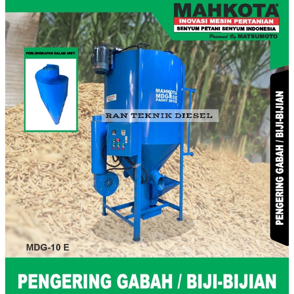 Jual Mesin Pengering Gabah / Biji-Bijian MAHKOTA MDG 10 E | Shopee ...