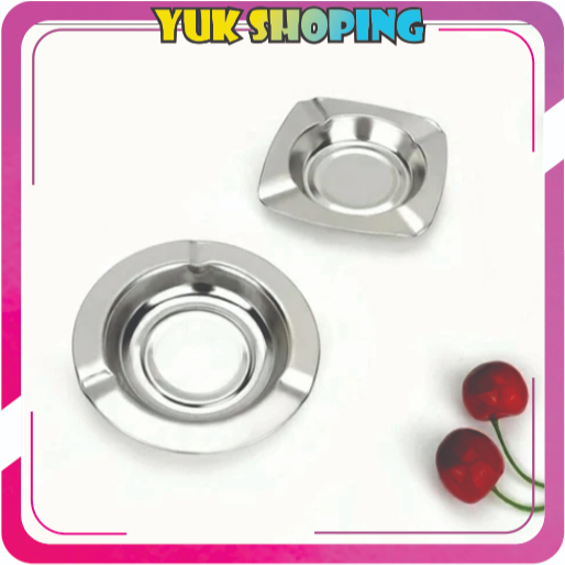 Jual YUKSHOPING ASBAK STAINLESS BULAT 12 CM MANGKOK ASBAK BESI ASHTRAY ...
