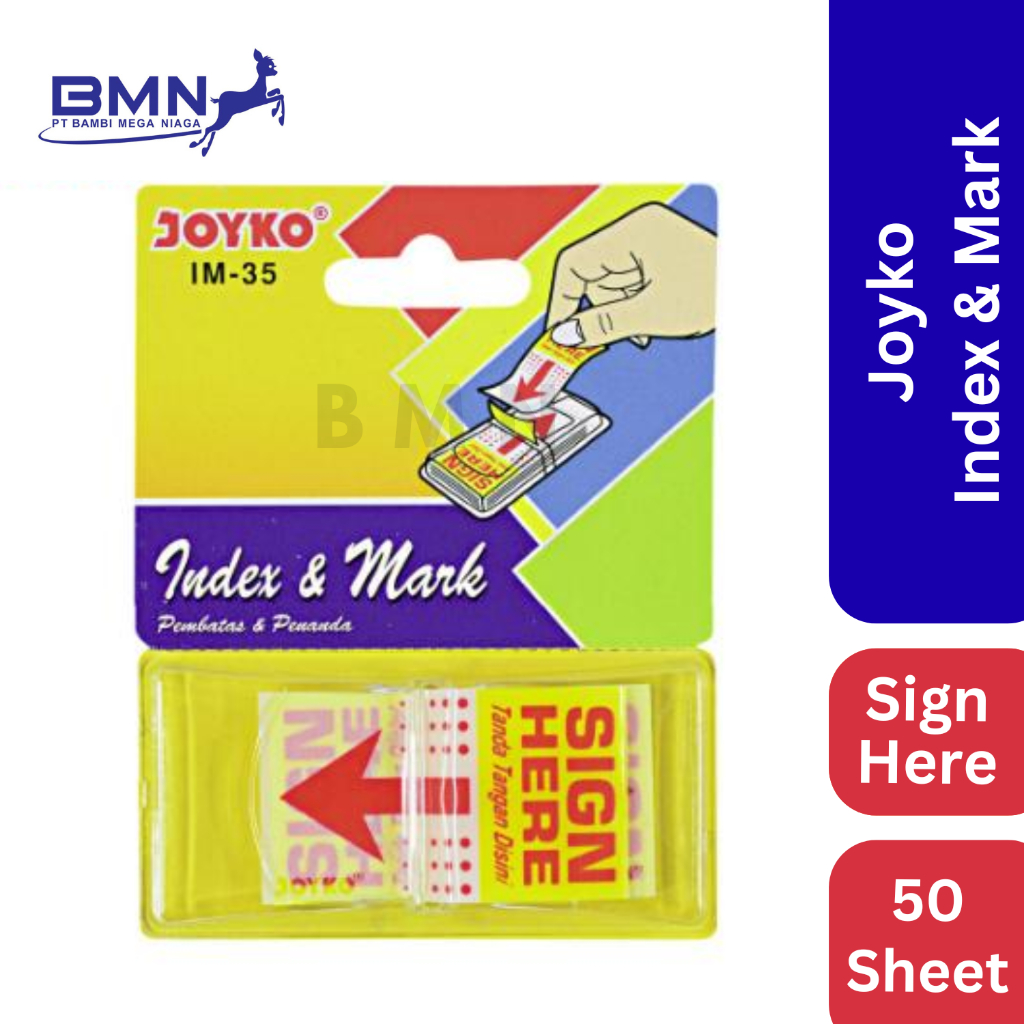 Jual Joyko Penanda Kertas Sign Here Isi 50 Lembar Original | Shopee ...