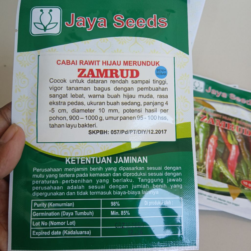 Jual Benih Cabai Rawit Hijau Unggul Zamrud Type Buah Merunduk ...