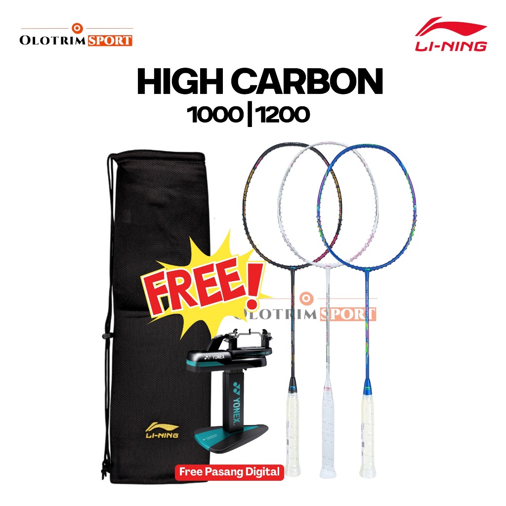 Jual Raket Badminton LINING HIGH CARBON 1000 1200 HC1000 HC1200 HC 1000 ...