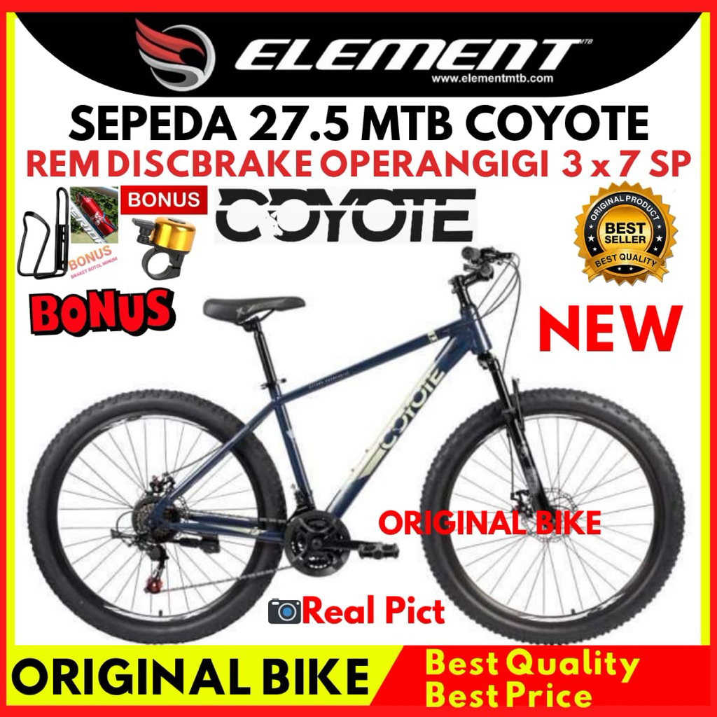 Jual Sepeda Gunung 27.5 Mtb Element Coyote Rem Discbrake Operan Gigi ...