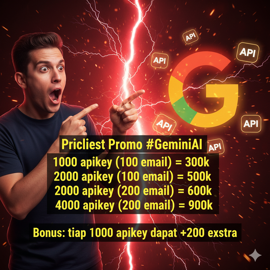 Jual Gemini API Key Private Bergaransi Google Cloud Project Dapatkan 1K ...