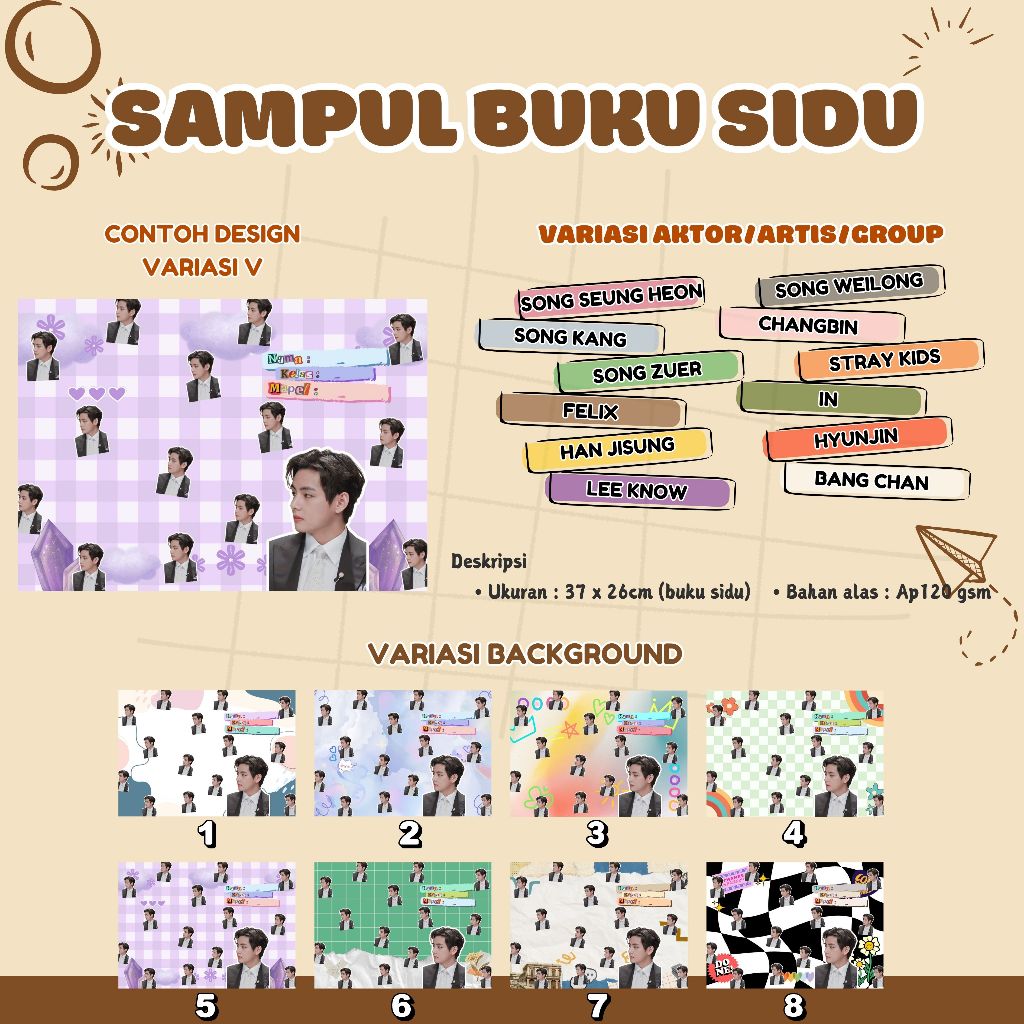 Jual SAMPUL BUKU UKURAN SIDU I KPOP I DRAKOR I DRACIN I SONG KANG I ...