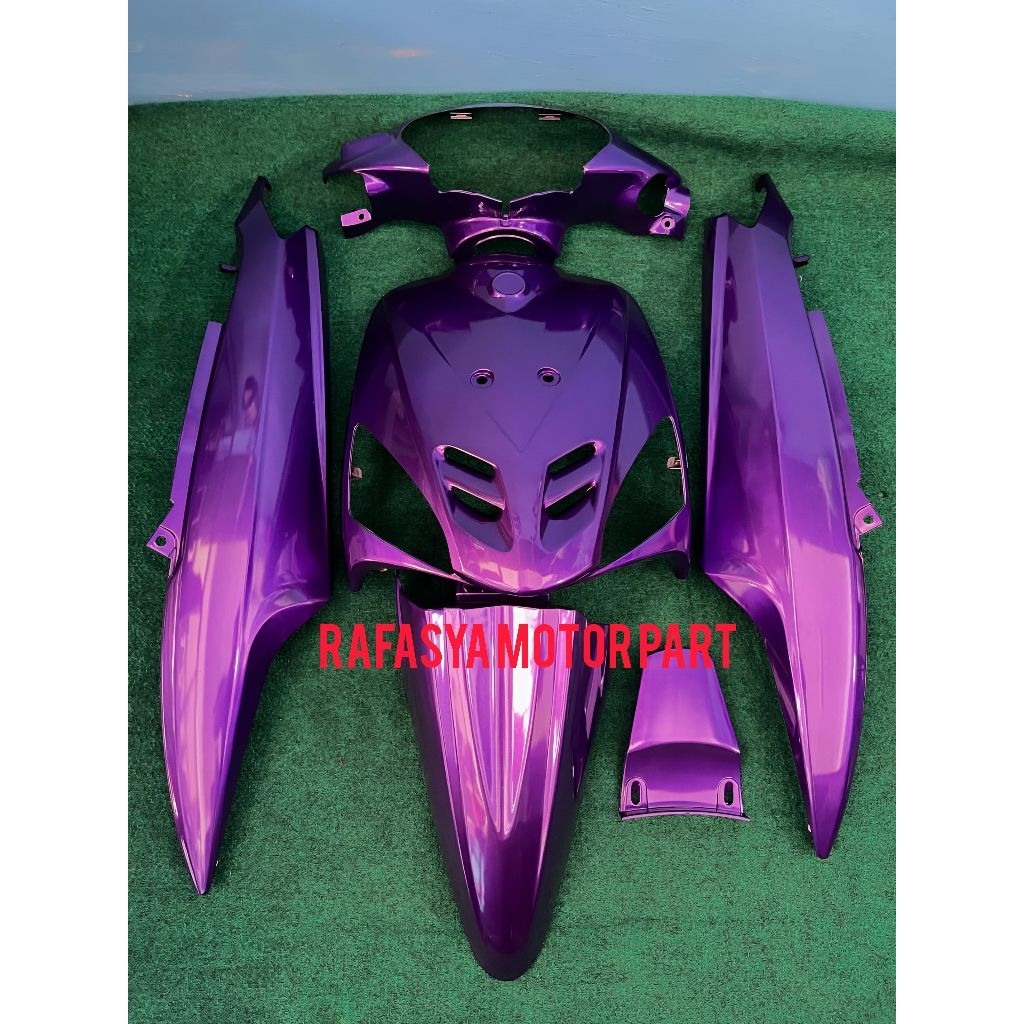 Jual Fullset body halus yamaha mio sporty ungu candy cover full body ...