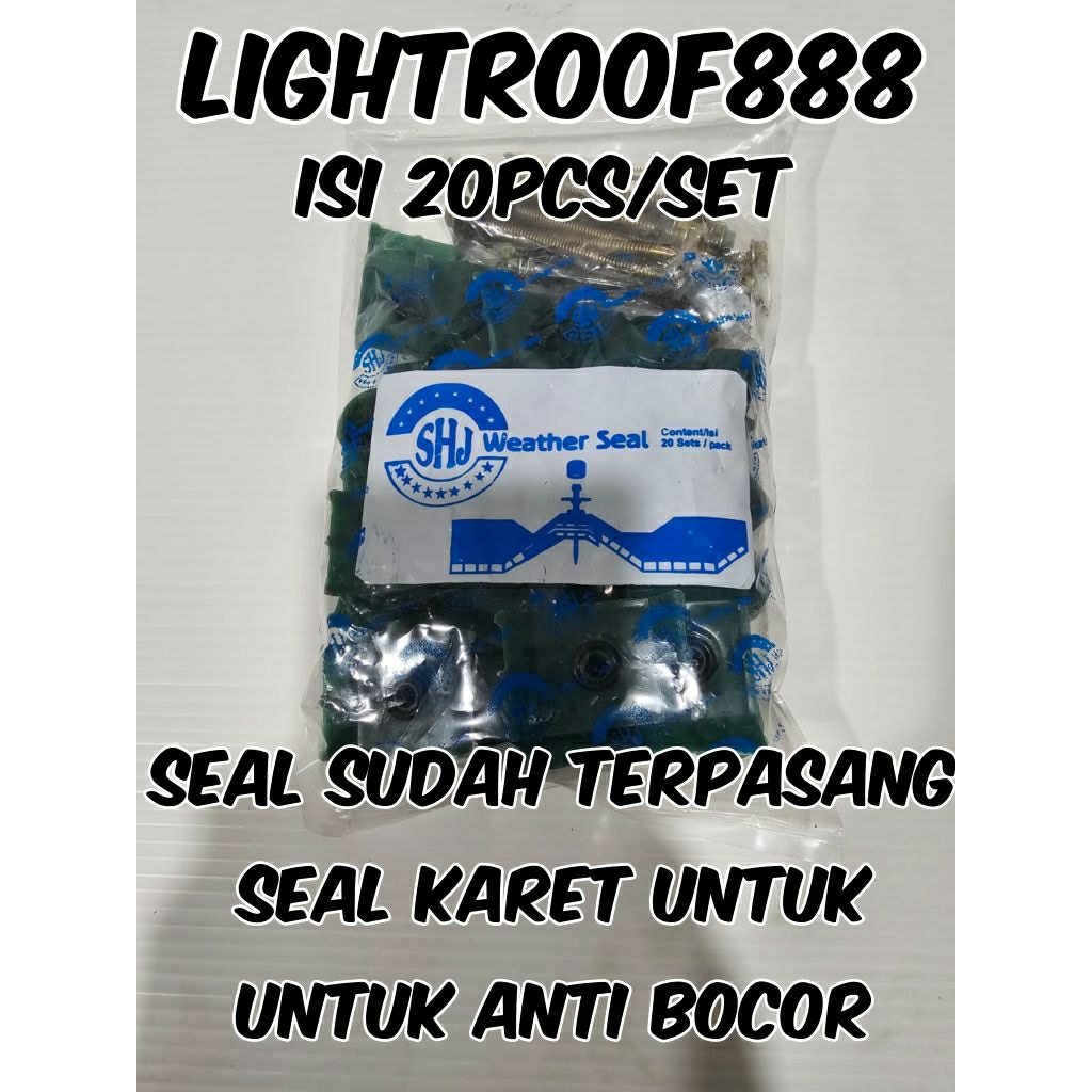Jual Baut alderon atap upvc hijau + baut roofing 7cm isi 20 set ...