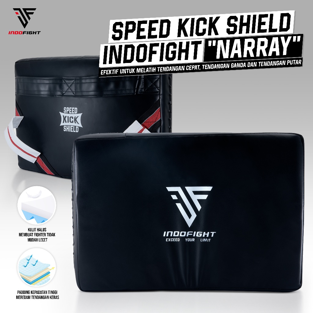 Jual Kick Shield Pad Muaythai Indofight Curved Kicking Pad Target ...