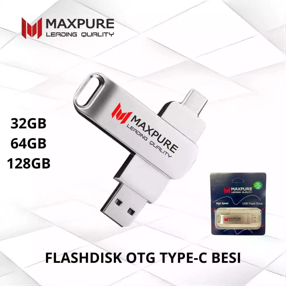Jual Maxpure Flashdisk FD USB 2.0 OTG Type C 32/64/128 GB ( Besi ) | Shopee Indonesia