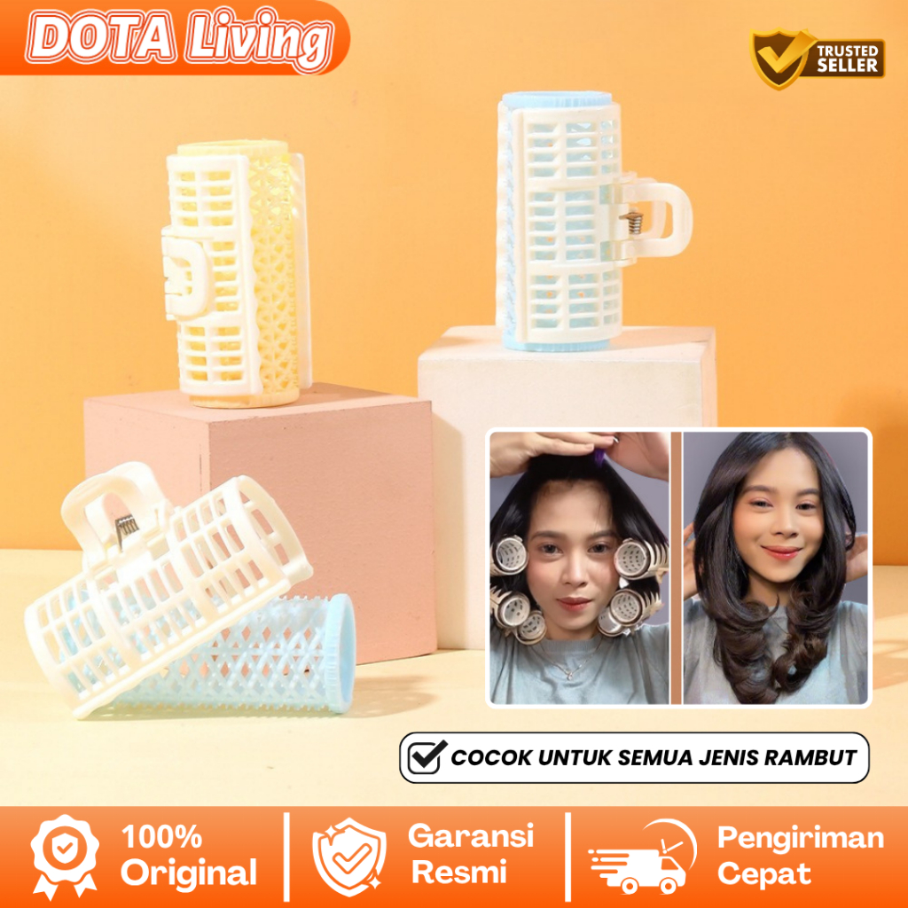 Jual DOTA Living Roll Rambut Besar dan Penjepit Hair Rollers Roll ...
