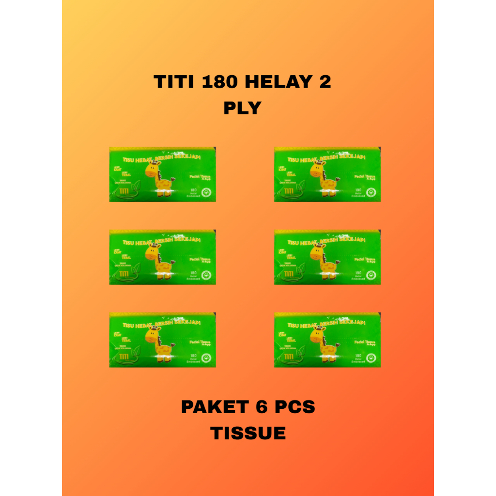 Jual Tissue Titi 180 Helay 2Ply ( Paket 6 Pcs ) | Shopee Indonesia