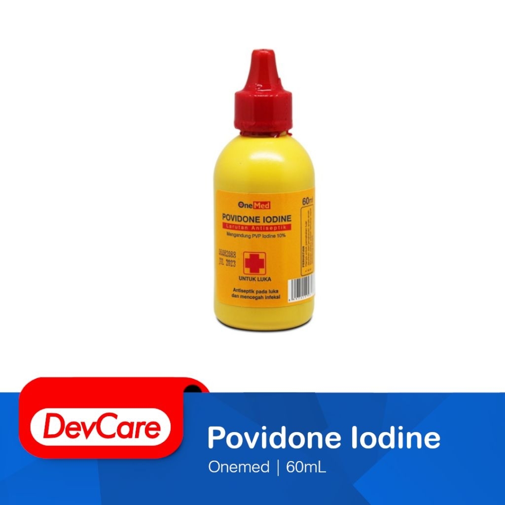 Jual Povidone Iodine Obat Merah ONEMED Sejenis Betadine Cairan ...