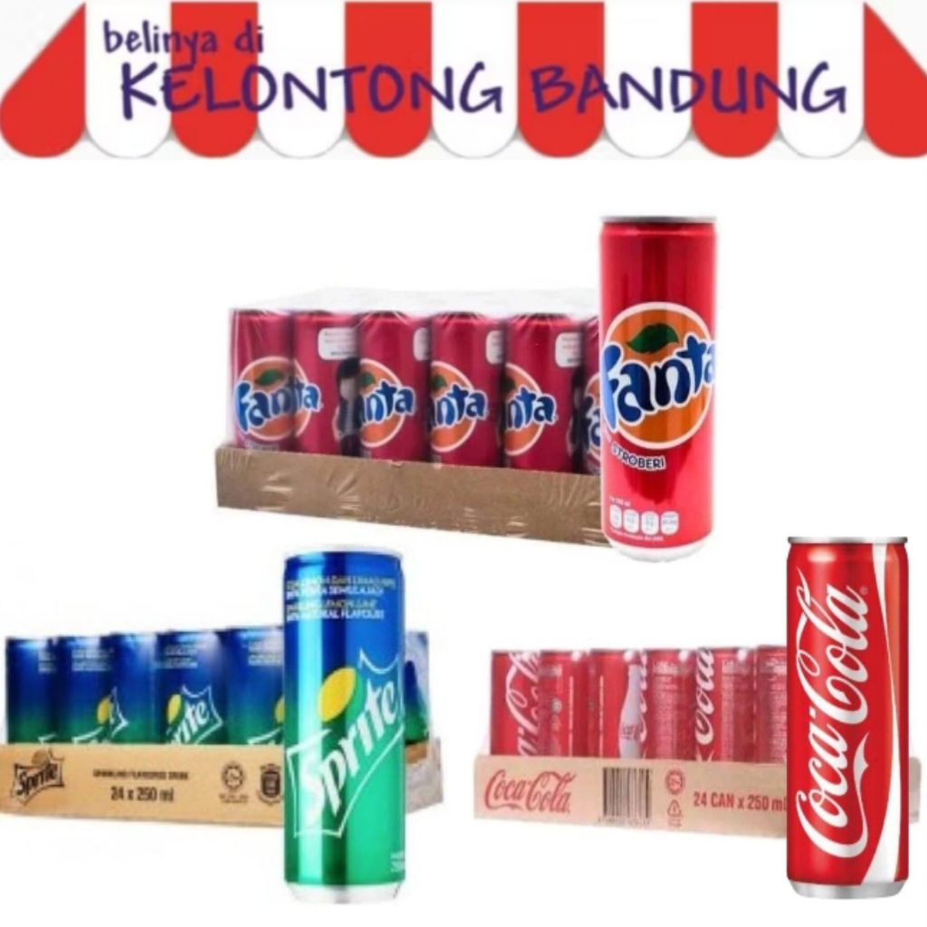 Jual Coca cola / Sprite / Fanta kaleng 250 ml dus box karton | Shopee ...