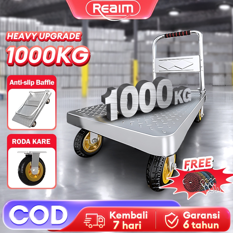 Jual Reaim Handtruck Troli Barang Lipat Hand Truck Folding Cart Silent ...