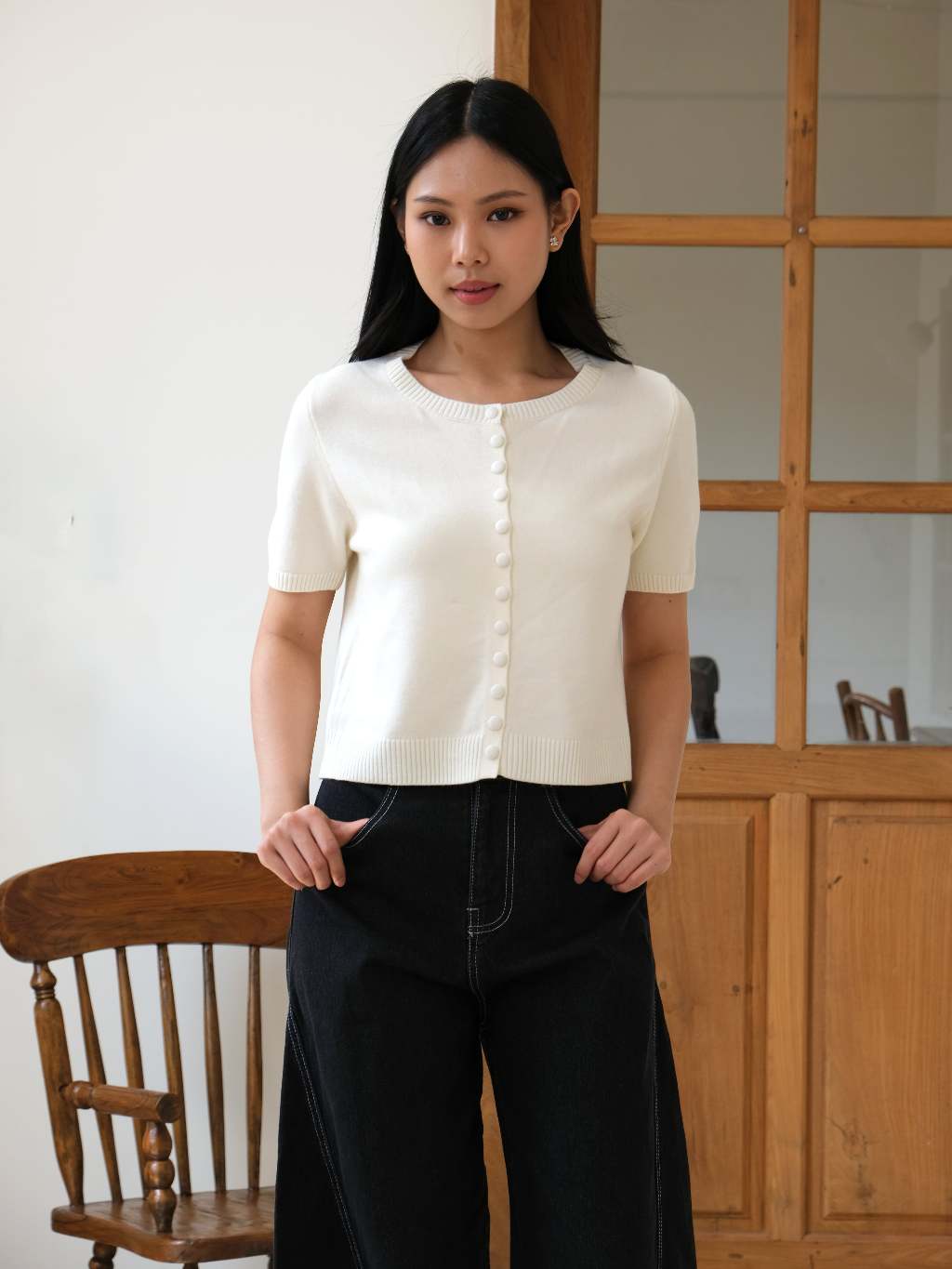 Jual Colby Short Sleeves Button Knit Top - Atwell Apparel | Shopee ...
