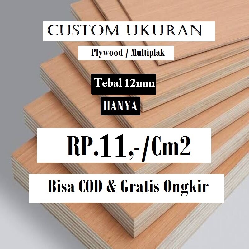 Jual Triplek 12mm Custom Ukuran Plywood Multiplek Meja Papan Ambalan ...