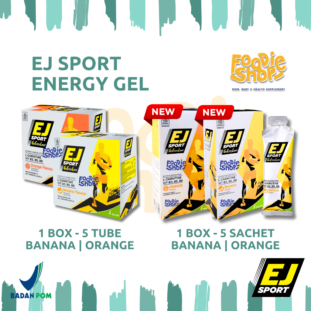 Jual EJ Sport Orange / Banana (5 Sachet / Tube) - Energy Gel ( New EJ ...