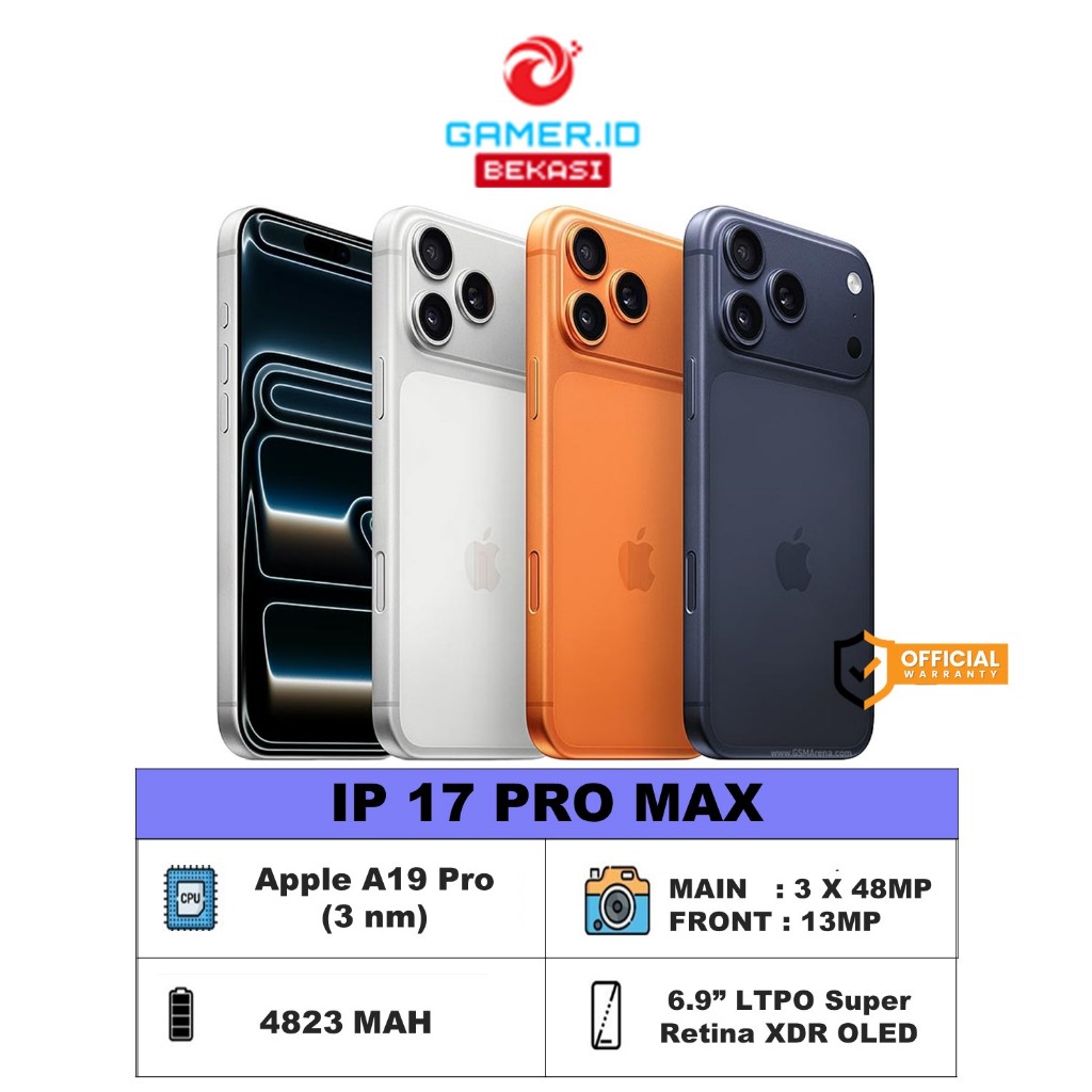 Jual IP 17 PRO MAX 12GB/2TB LTPO Super Retina XDR OLED GARANSI RESMI ...