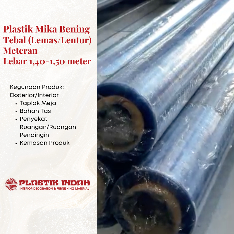 Jual Plastik Mika Bening Tebal (Lemas/Lentur) / Kemasan Plastik Bening / Taplak Meja Plastik ...