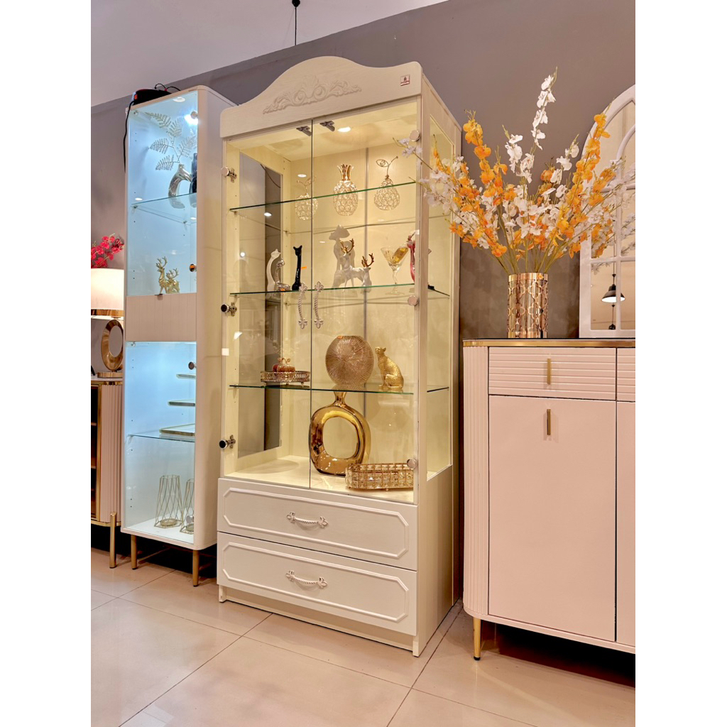 Jual showcase lemari pajangan 2 pintu | Shopee Indonesia